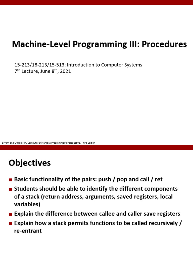 Machine Procedures | PDF | Control Flow | Software Development