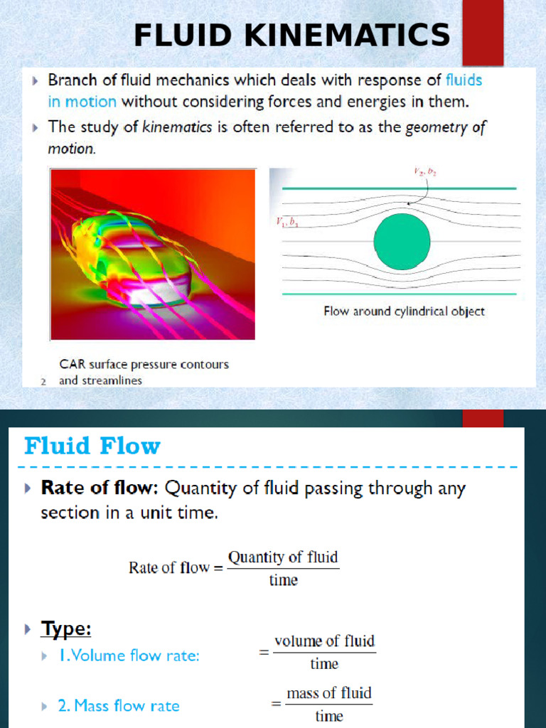 Lec-4 FM Fluid Kinematics | PDF