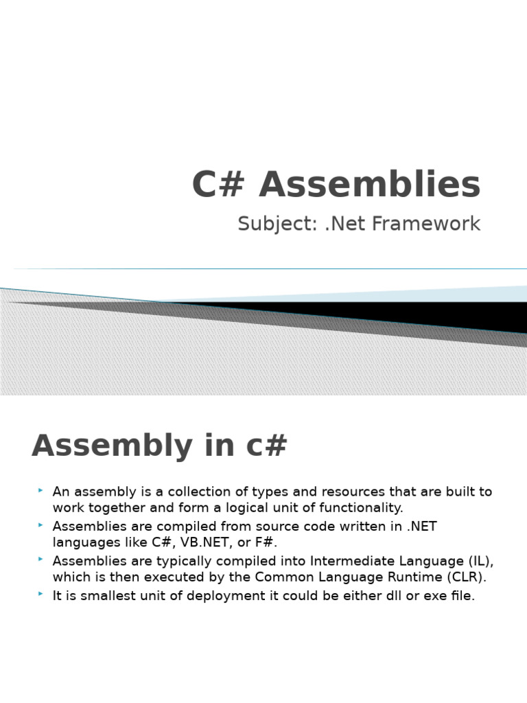 c# Unit 3 Presentaion 1 | PDF | C Sharp (Programming Language) | Microsoft Windows
