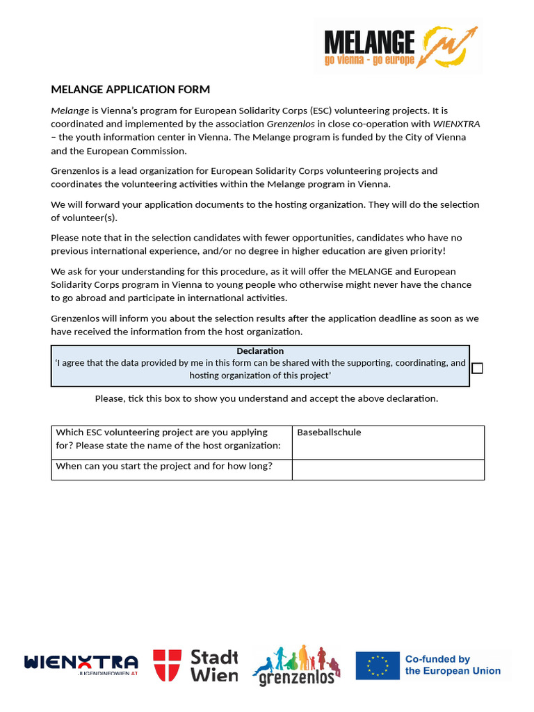 ESC 739 Avusturya Applicaiton Form 2 | PDF | Poverty | Poverty ...