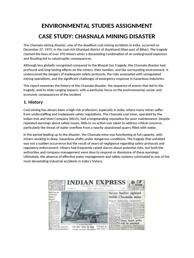 Environmental Studies Assignment | PDF | Mining | Environmental Degradation