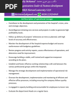 Deputy General Manager Duties and Responsibilities | PDF | Health Care ...
