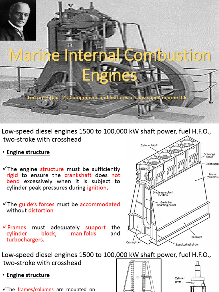Components of Slow-Speed Marine Engines | PDF | Diesel Engine | Engines