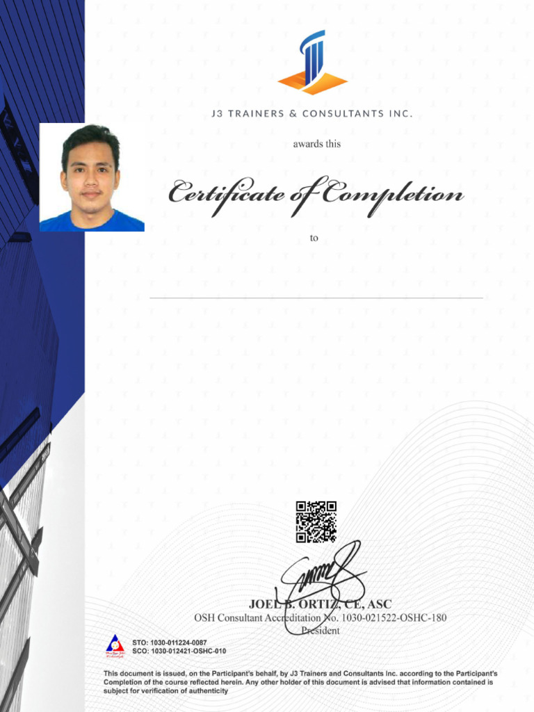 Alvin La Victoria Pacheco: Construction Occupational Safety and Health ...