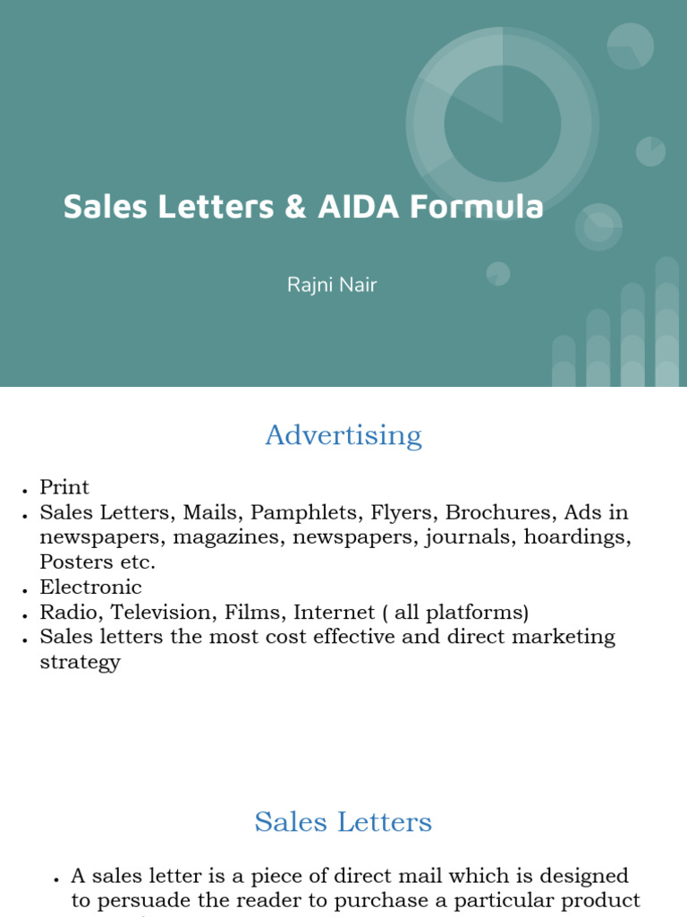 Sales Letter and AIDA | PDF | Advertising | Human Communication