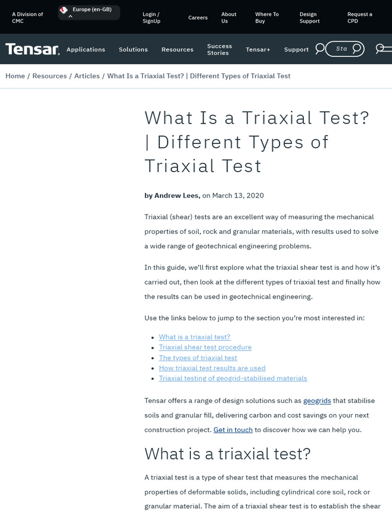 What Is A Triaxial Test - Different Types of Triaxial Test | PDF ...