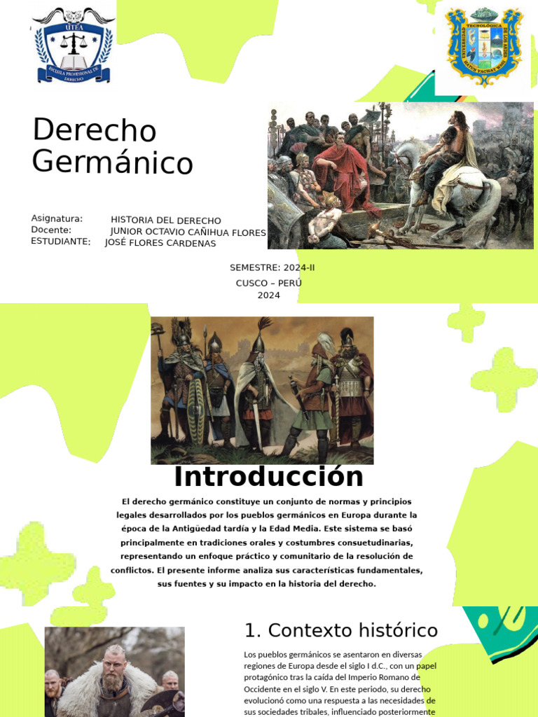 Derecho Germanico 1 | PDF | Pueblos germánicos | imperio Romano