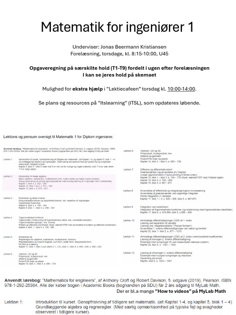 DPL-MAT1_Lektion 2 | PDF