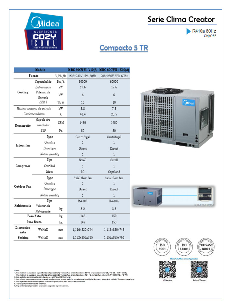 Mrc-60cwn1-V10(a) 5tr 1ph y 3ph | PDF