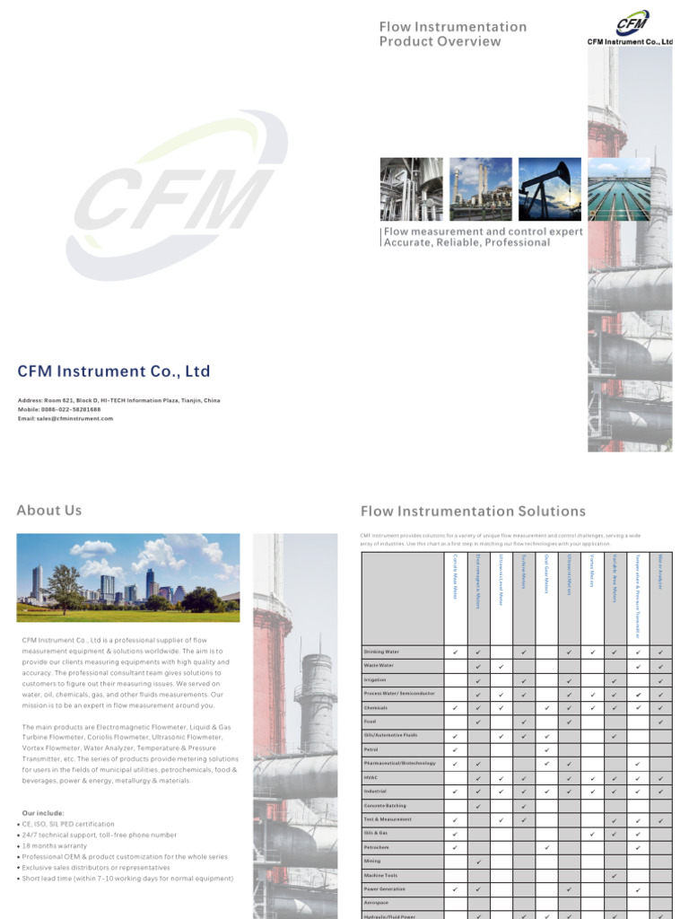 CFM Instrument Product Catalog V2.0_Compressed | PDF | Flow Measurement ...