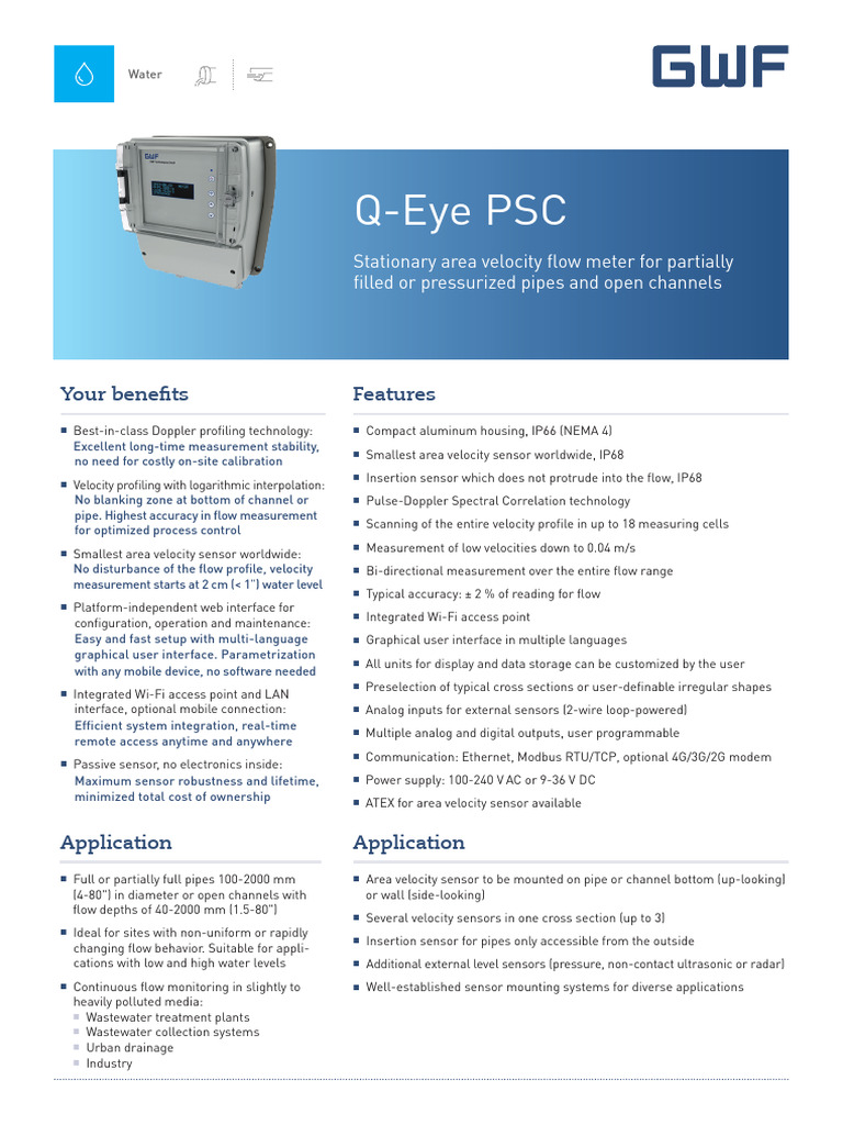 RZ Afm Brochure Q Eye PSC Epe60101 | PDF | Flow Measurement | Metrology