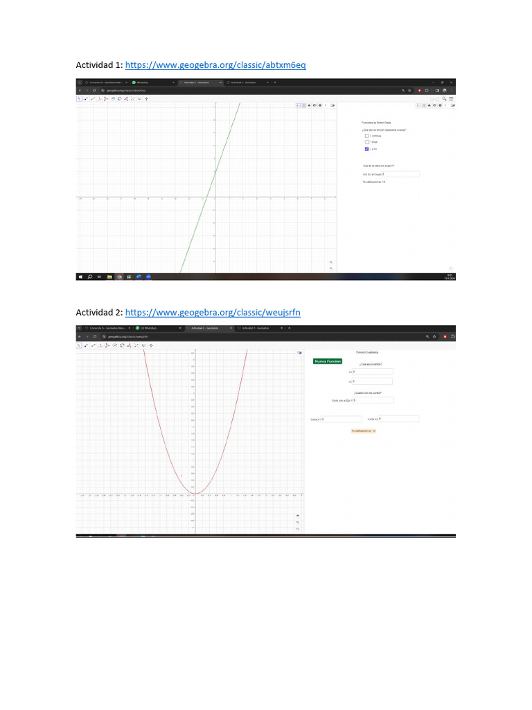 Practica Geogebra | PDF