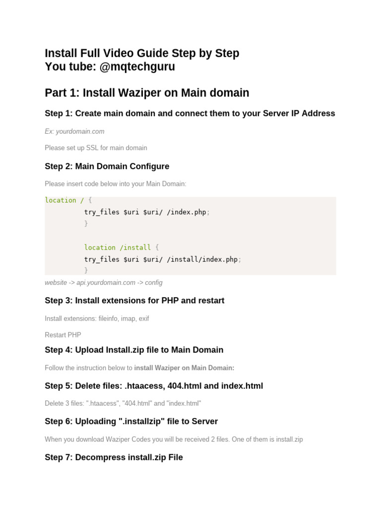 Installation Guide On AA Panel | PDF | Utility Software | System Software