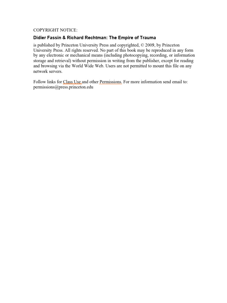 Fassin e Rechtman Introduction | PDF | Psychological Trauma | Psychiatry