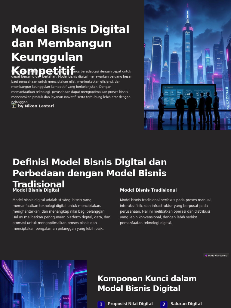 Model-Bisnis-Digital-dan-Cara-Membangun-Keunggulan-Kompetitif | PDF