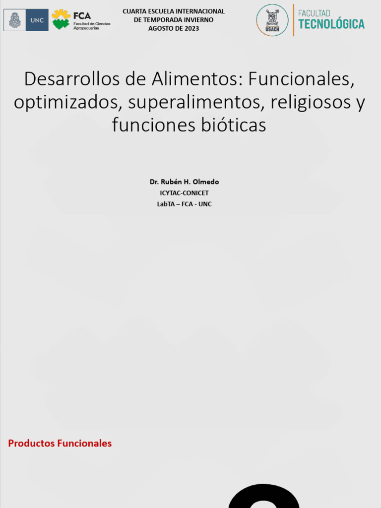 Contexto de los productos funcionales | PDF | Alimentos | Comida funcional