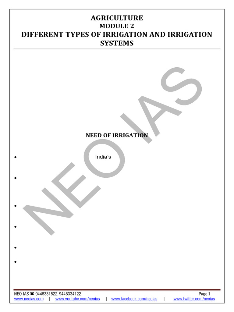 2. Irrigation | PDF | Irrigation | Agriculture