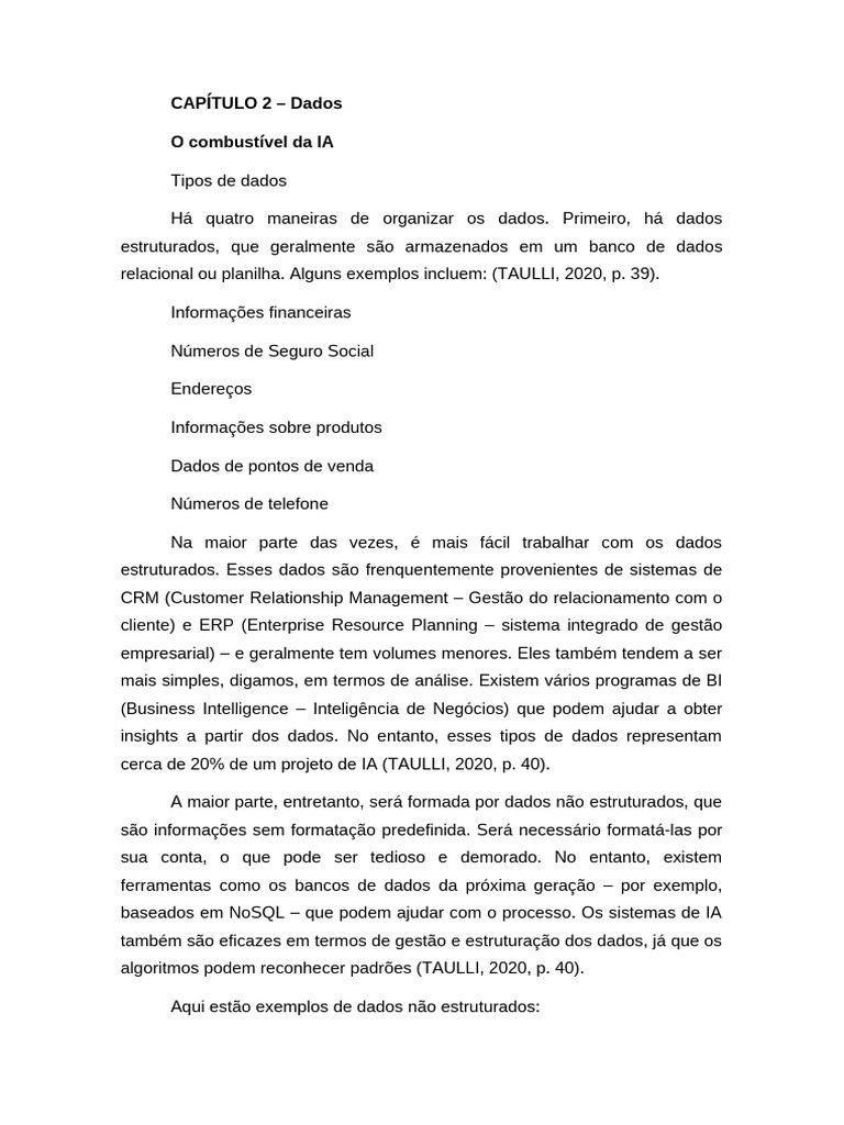 Inteligência Artificial 03 | PDF | Inteligência empresarial | Bancos de dados