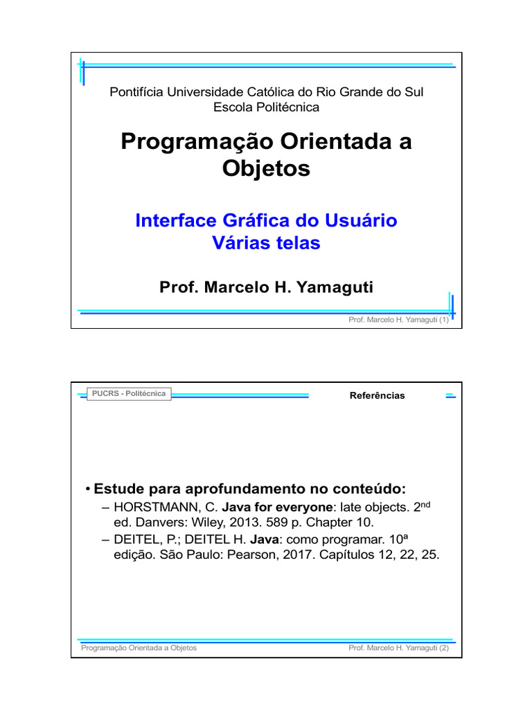 GUI em Java: Várias Telas com Swing | PDF | Janela (informática ...