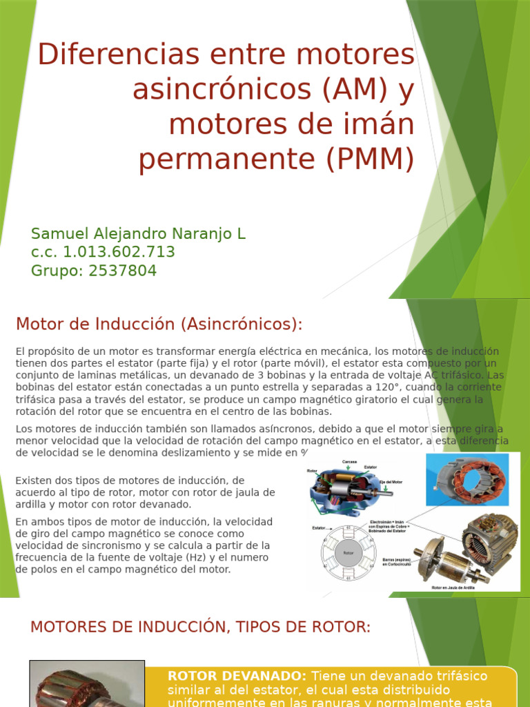 Diferencia de Motores IM_PMM | PDF | Motor eléctrico | Energia electrica