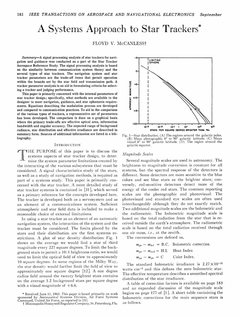 A Systems Approach To Star Trackers-NGu | PDF | Apparent Magnitude | Stars
