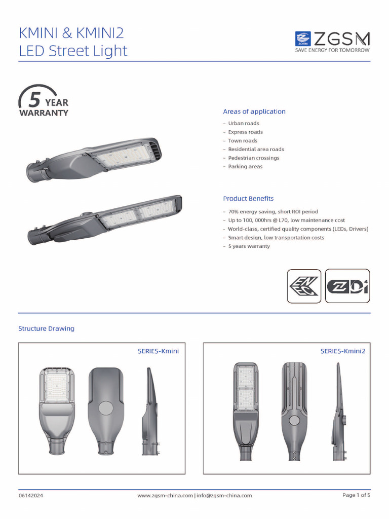 Specification Kmini StreetLight | PDF