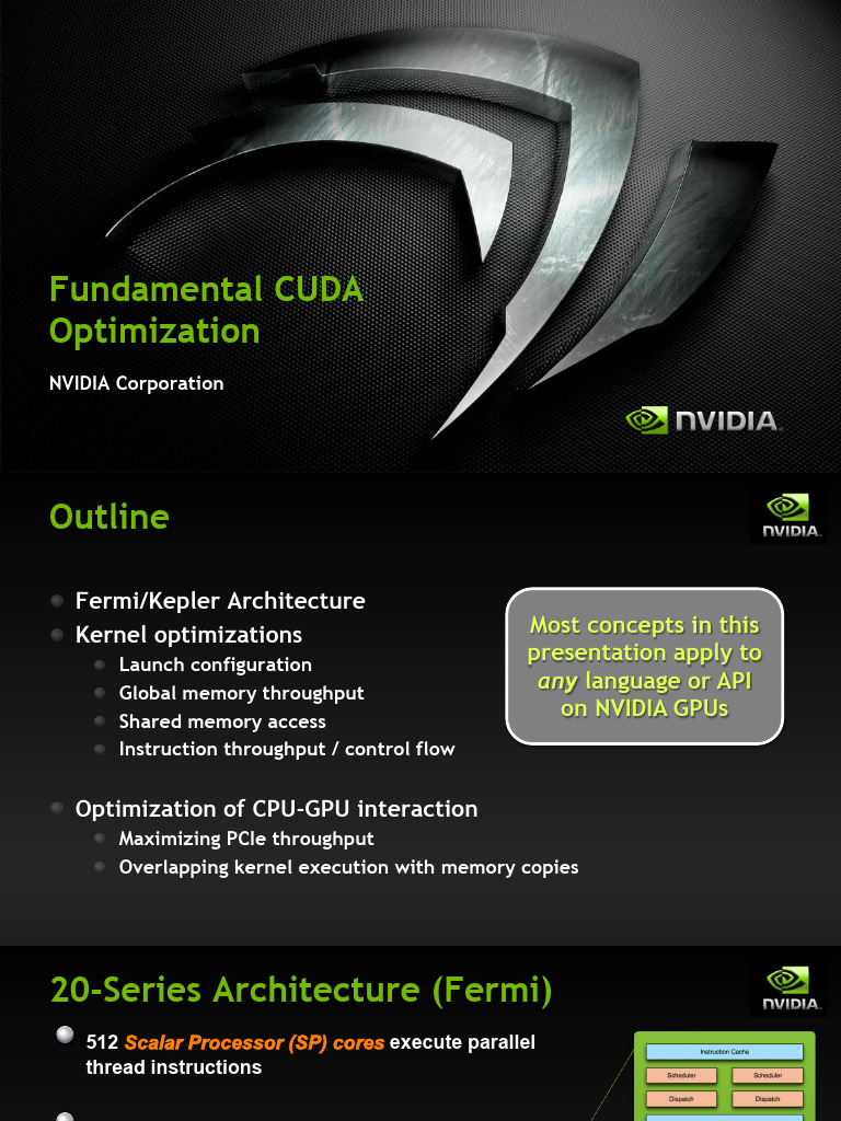 NCSA02 Fundamental CUDA Optimization | PDF | Cpu Cache | Operating ...