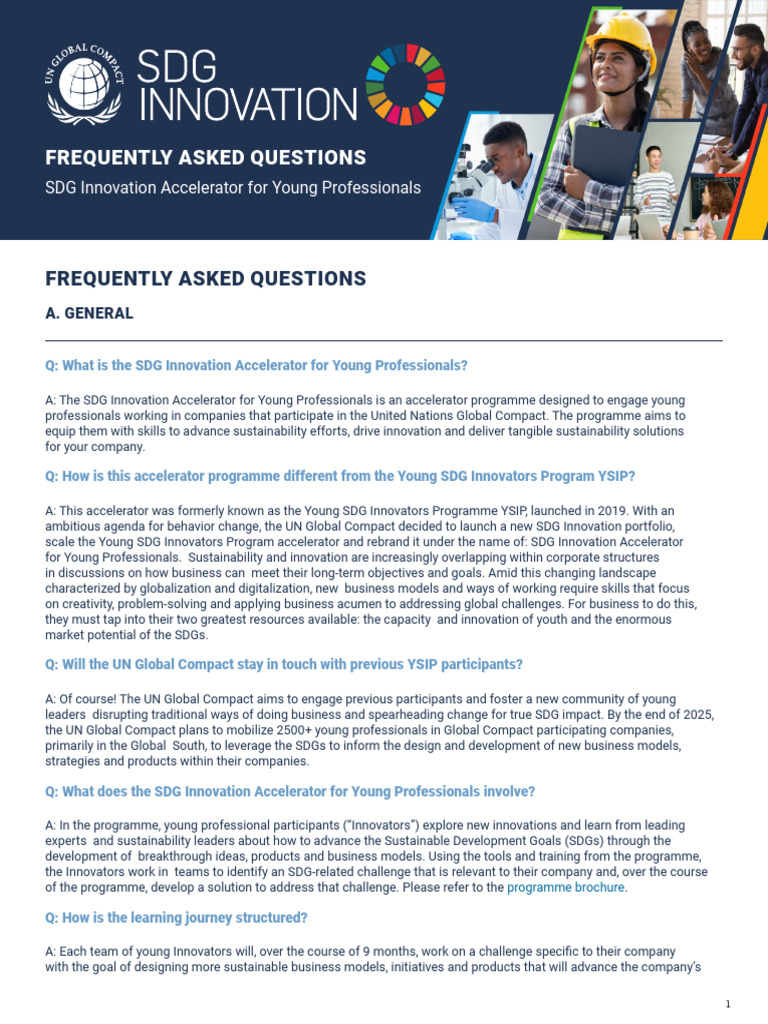 SDGI_FAQ_2024 | PDF | Innovation | Sustainability