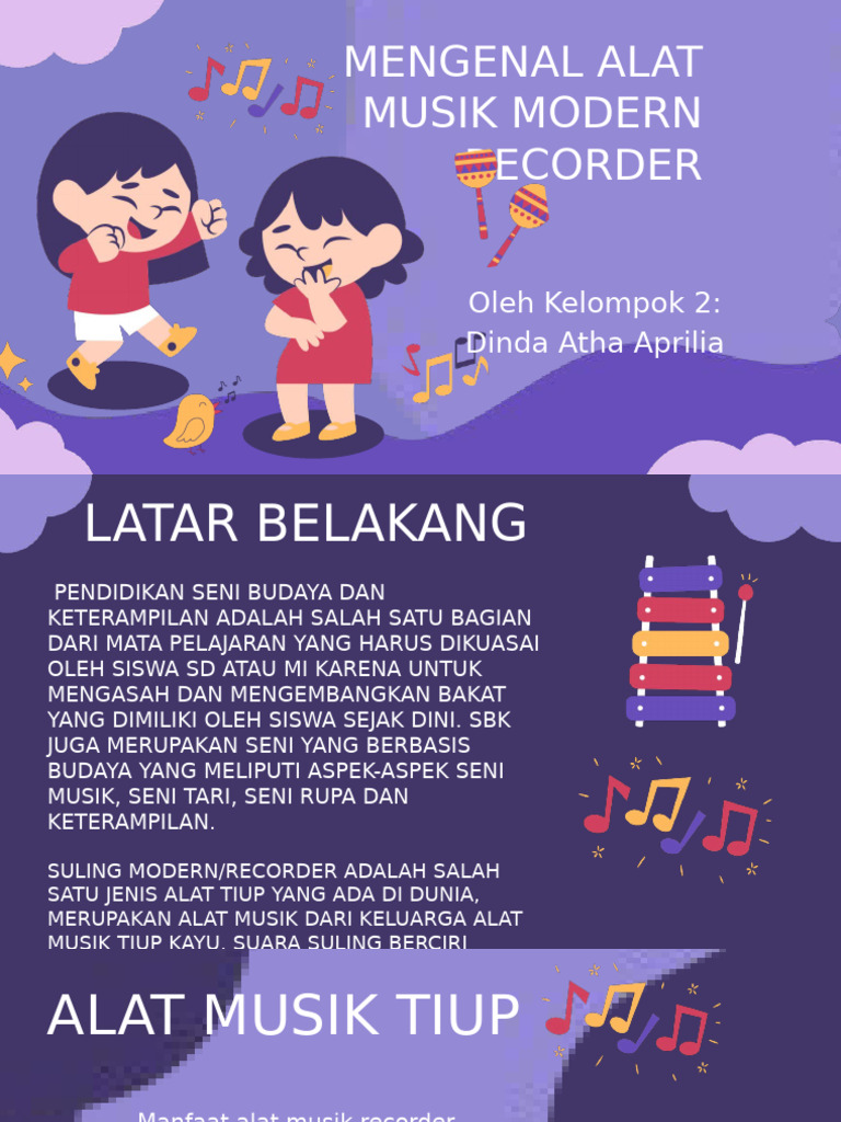 Mengenal Alat Musik MODERN RECORDER | PDF