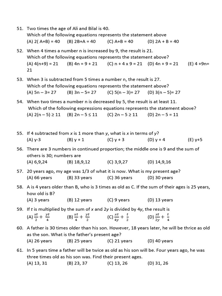 Math Word Problems and Solutions | PDF | Body Mass Index | Economies