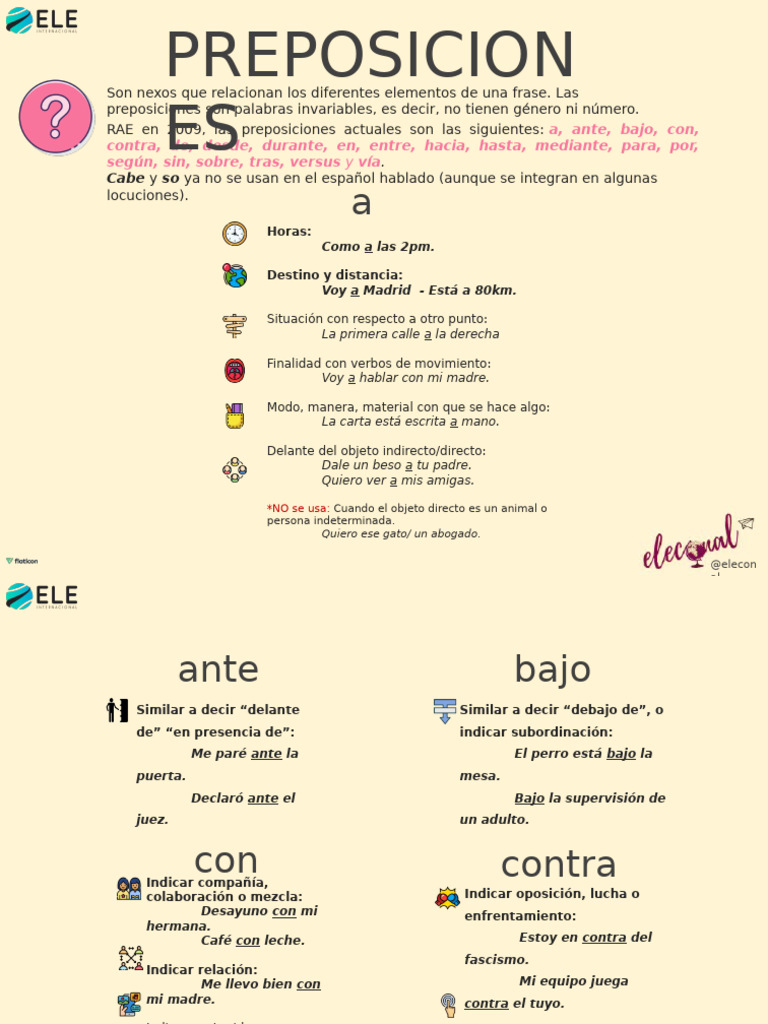 Preposiciones Actividad x4gglk | PDF | Preposición y Postposición