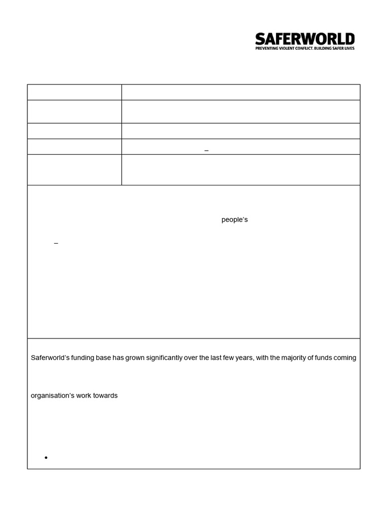 Funding Officer Job Description 2024 | PDF | Fundraising | Regulatory ...