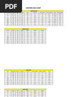 Sublimation Size Chart | PDF | Clothing | Fashion