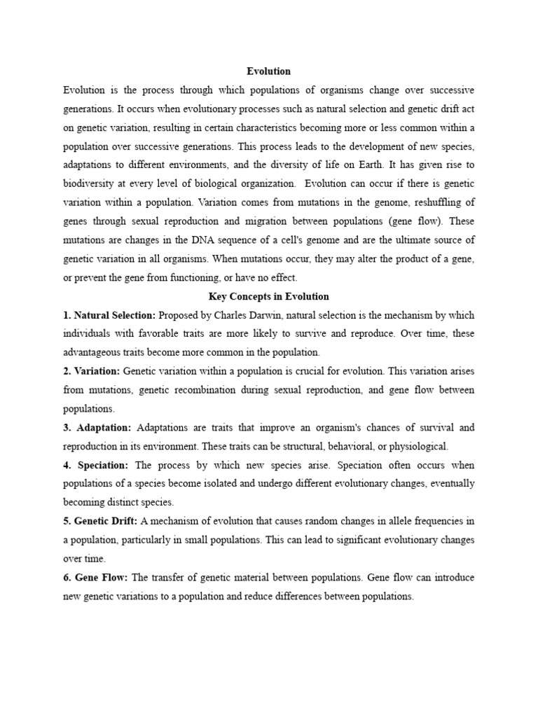 BIO 101 Week 2b 2024 | PDF | Evolution | Heredity