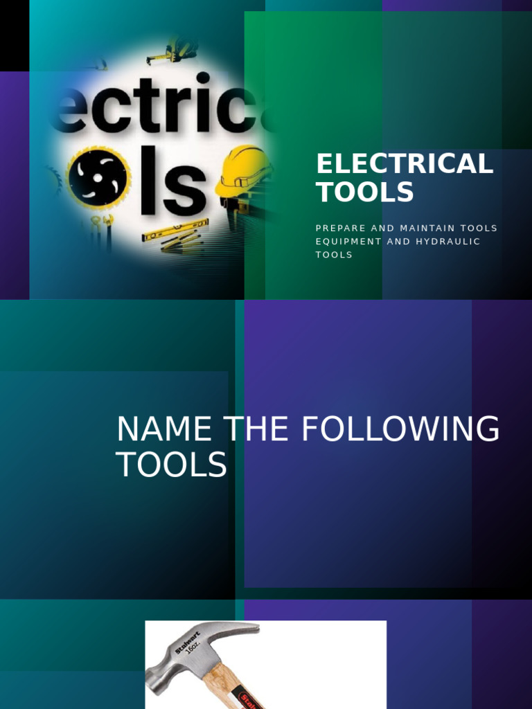 Essential Electrical Tools Guide | PDF | Grinding (Abrasive Cutting ...