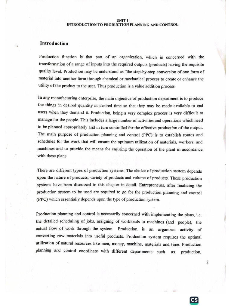 Mee 516 (Production Engineeeing II) 1st Material | PDF