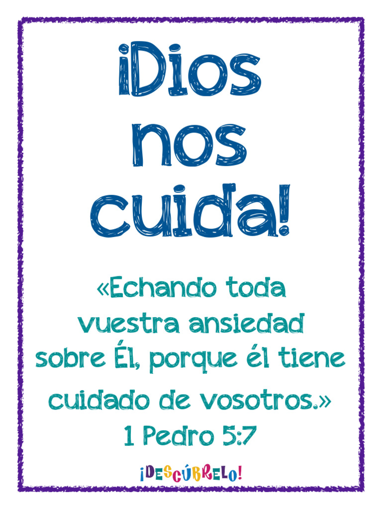 A2 T2 L10 Agua, Arena, Plastilina - Cartel -Dios Nos Cuida | PDF