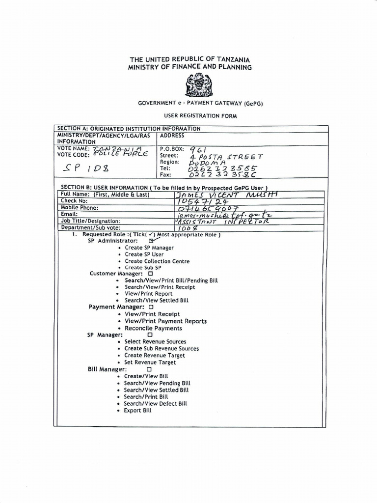 Gpeg James Mushi | PDF