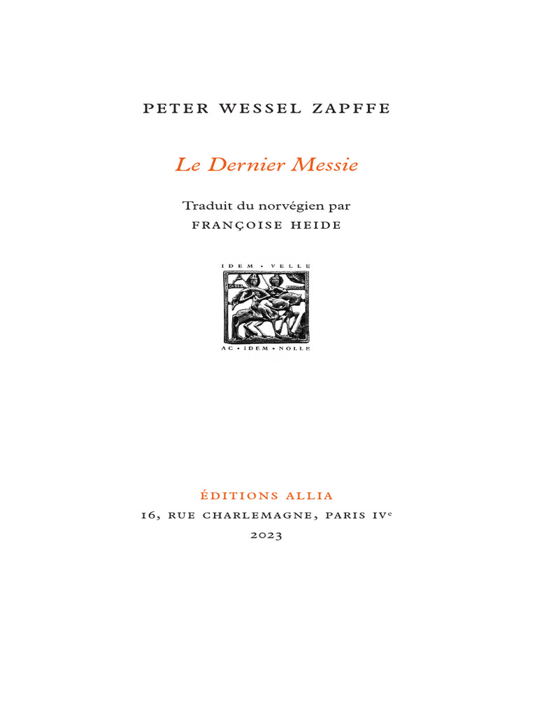 Le Dernier Messie de Peter Wessel Zapffe | PDF