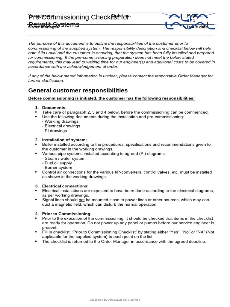 Fo-48802-v.1.0 Heat - Pre-commissioning - Checklist for Retrofit ...