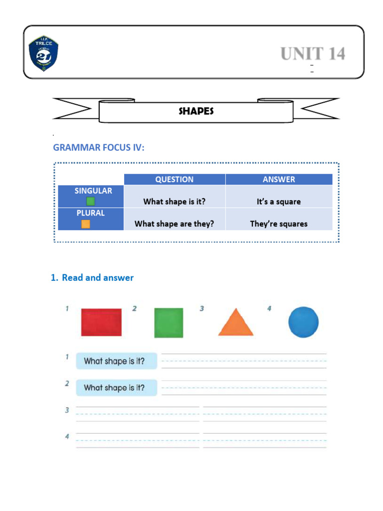 Shapes - Grammar | PDF