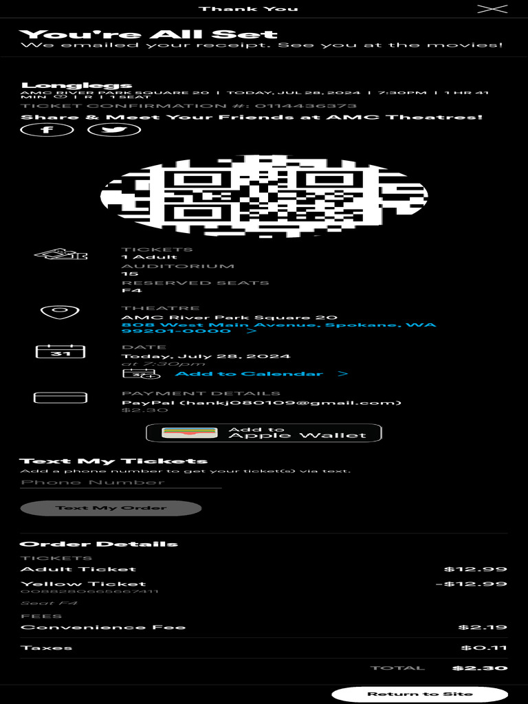 Ticket Confirmation | PDF