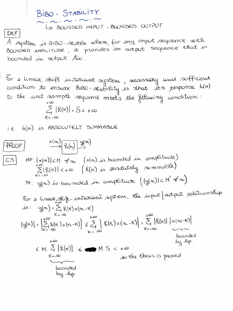 BIBO Stability | PDF