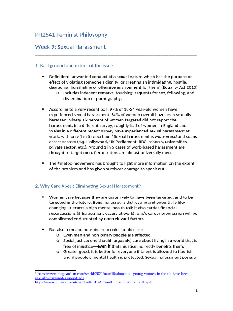 Understanding Sexual Harassment Issues | PDF | Sexual Harassment ...