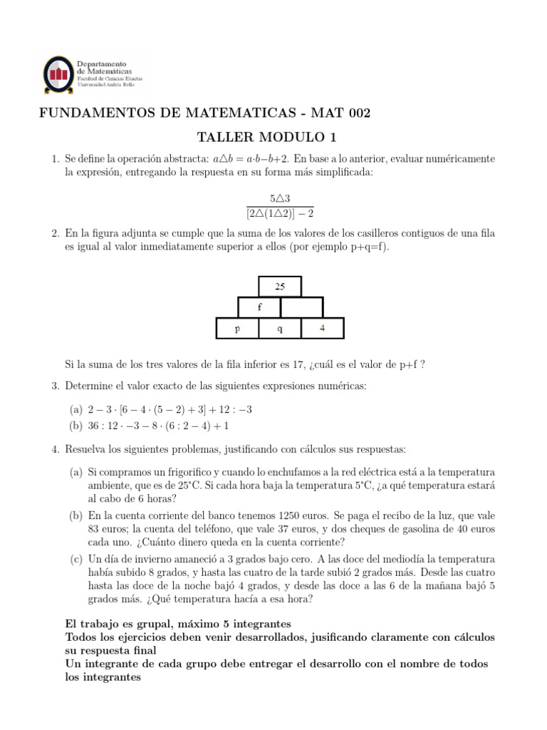 Taller Modulo 1 | PDF