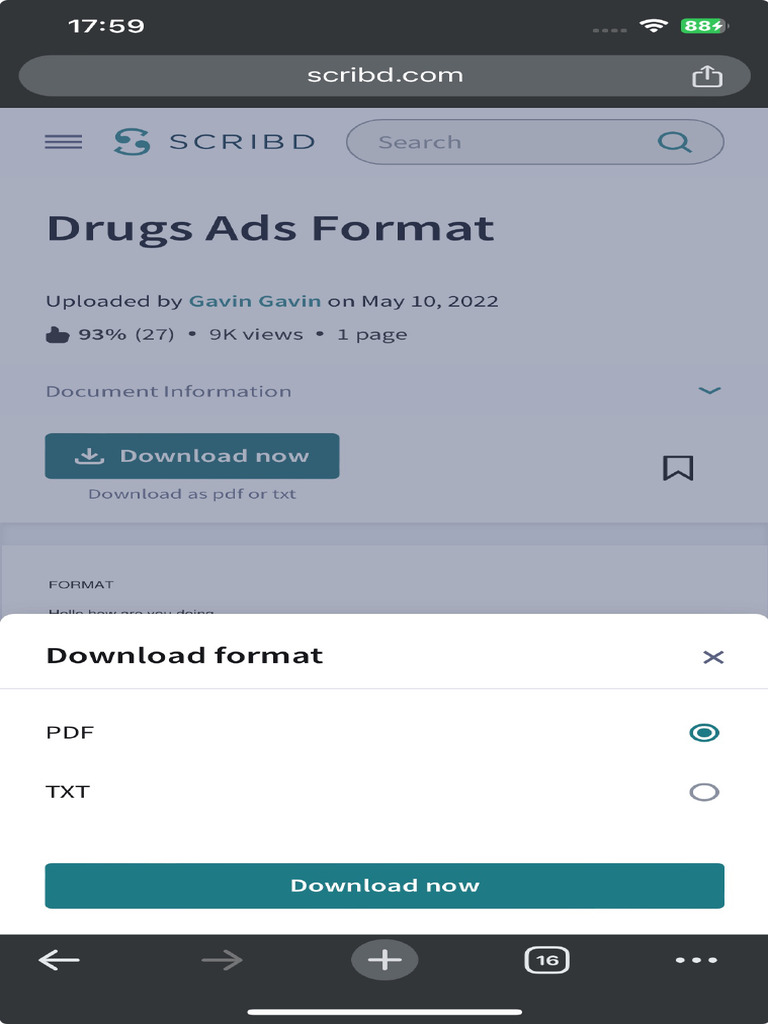 Drugs Ads Format PDF | PDF