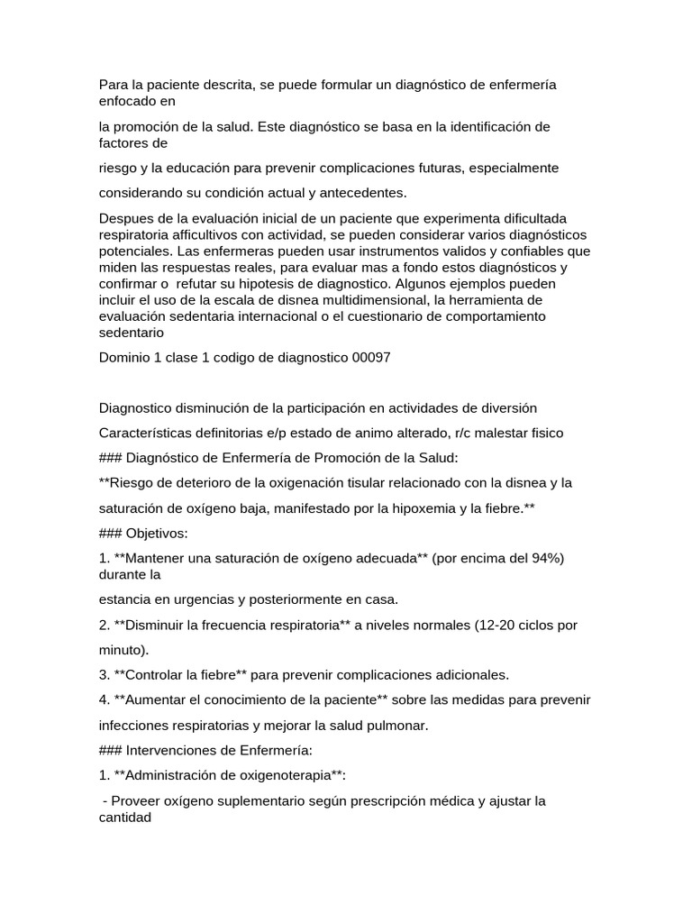 Para La Paciente Descrita | PDF | Alimentos | Fruta