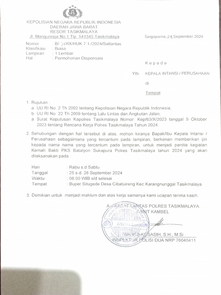 surat dispen 24-Sep-2024 12-53-40 | PDF