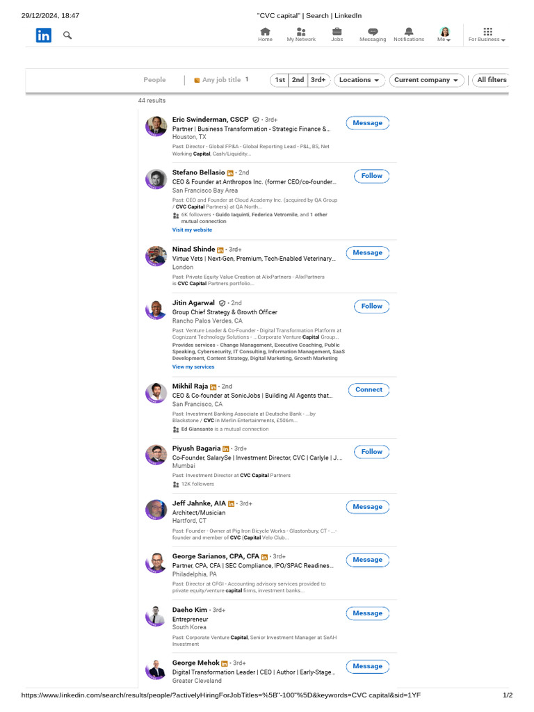 CVC Capital - Search - LinkedIn | PDF | Economies | Asset Management