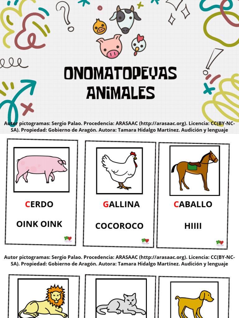 Onomatopeyas Animales | PDF